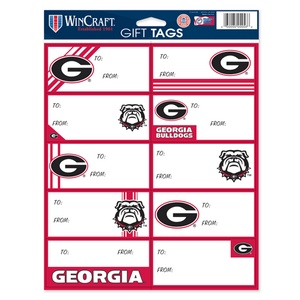 University Of Georgia Bulldogs - Sheet of 10 Gift Tag Labels at Sticker ...