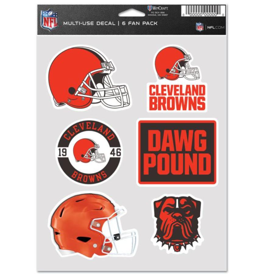 Cleveland Browns - Sheet Of 6 Vinyl Stickers at Sticker Shoppe