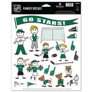 Dallas Stars - 8.5x11 Family Sticker Sheet at Sticker Shoppe