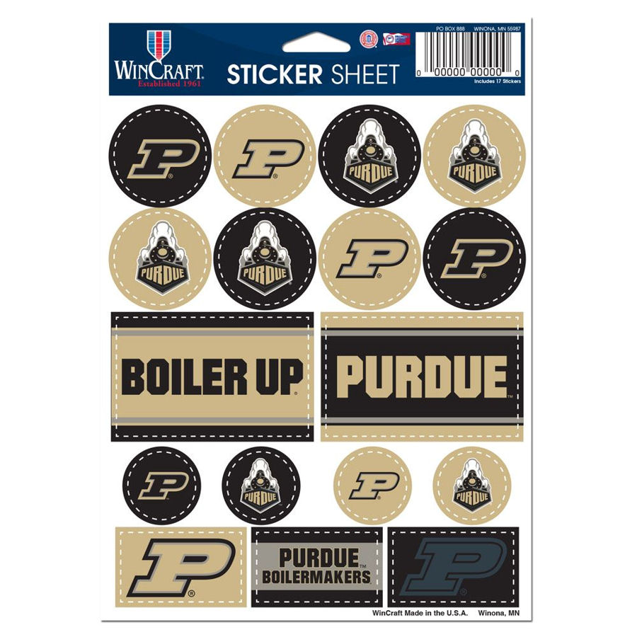 Purdue University Boilermakers - 5x7 Sticker Sheet at Sticker Shoppe