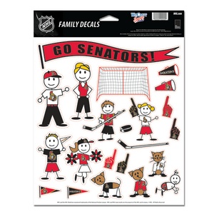 Ottawa Senators - 8.5x11 Family Sticker Sheet at Sticker Shoppe