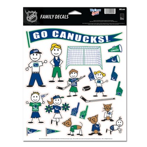 Vancouver Canucks - 8.5x11 Family Sticker Sheet at Sticker Shoppe