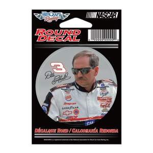 Dale Earnhardt #3 - 3x3 Round Vinyl Sticker at Sticker Shoppe