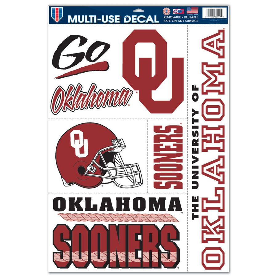 University Of Oklahoma Sooners - Set of 5 Ultra Decals at Sticker Shoppe