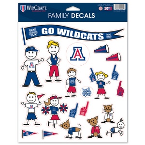 University Of Arizona Wildcats - 8.5x11 Family Sticker Sheet at Sticker ...
