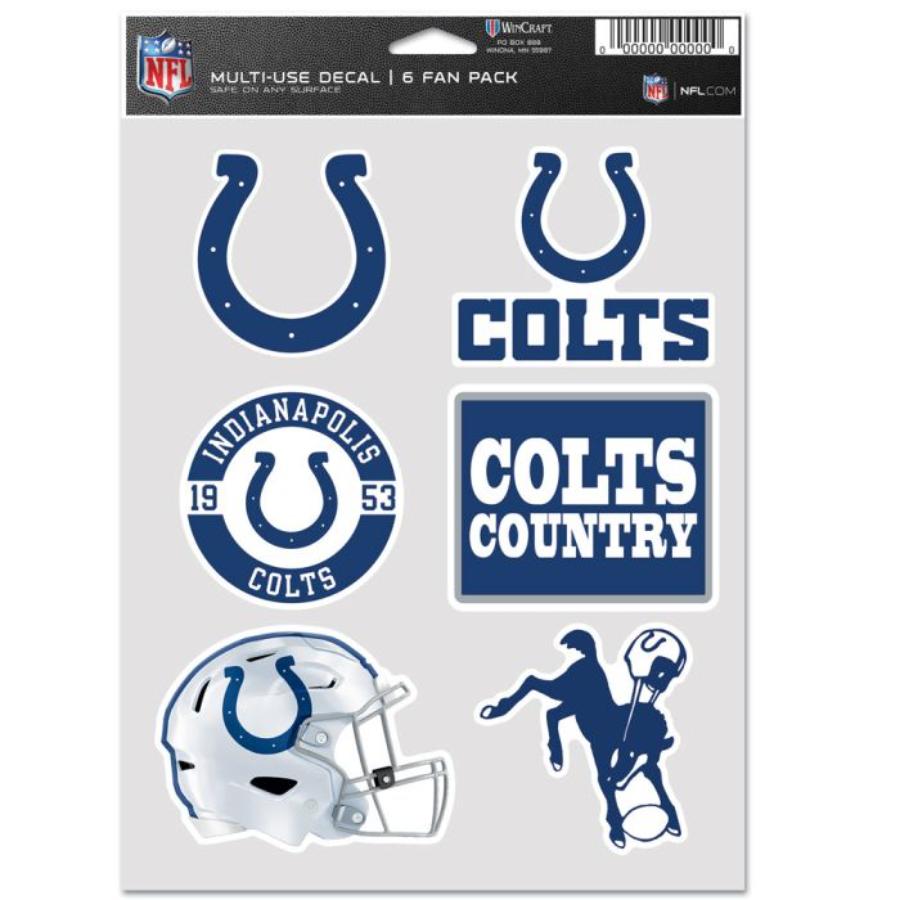 Indianapolis Colts - Sheet Of 6 Vinyl Stickers at Sticker Shoppe