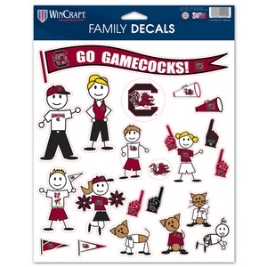 University Of South Carolina Gamecocks - 8.5x11 Family Sticker Sheet at ...