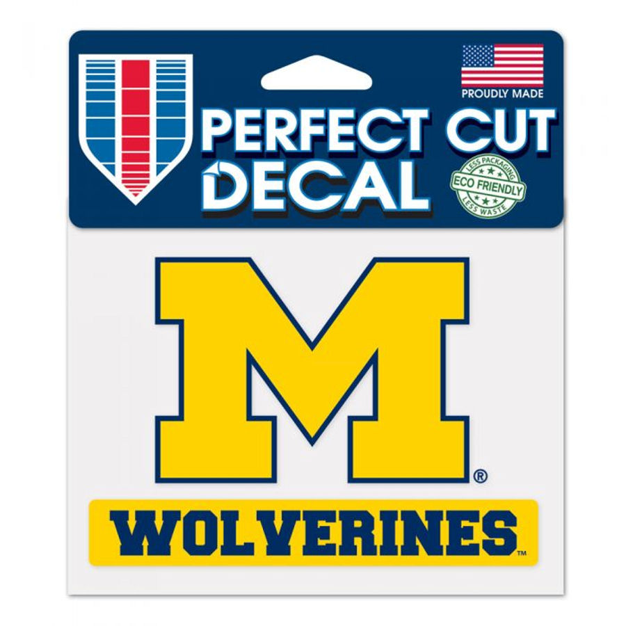 University Of Michigan Wolverines - 4x5 Die Cut Decal at Sticker Shoppe