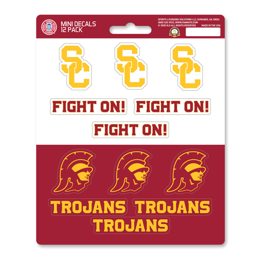 University Of Southern California USC Trojans - Set Of 12 Sticker Sheet ...
