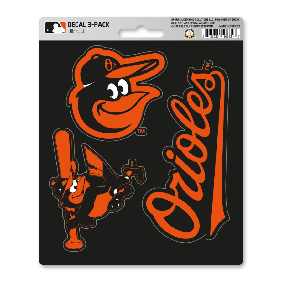 Baltimore Orioles - Set Of 3 Sticker Sheet at Sticker Shoppe