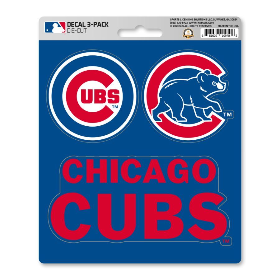 Chicago Cubs - Set Of 3 Sticker Sheet at Sticker Shoppe