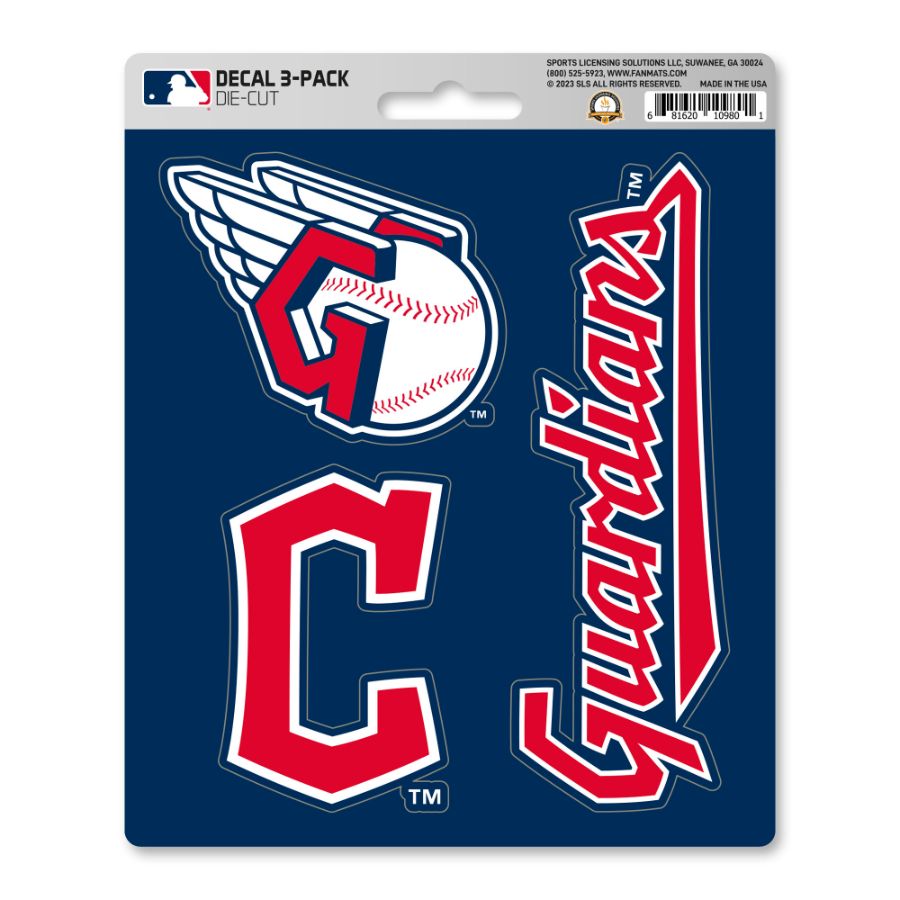 Cleveland Guardians - Set Of 3 Sticker Sheet at Sticker Shoppe