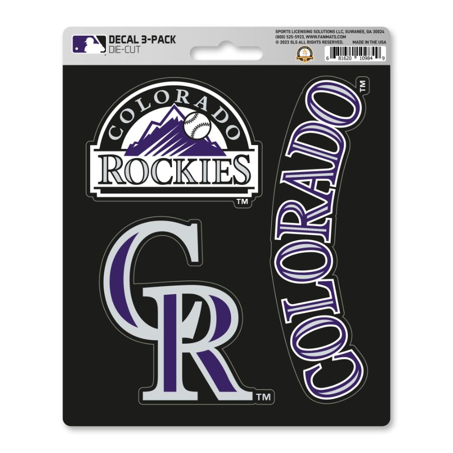 Colorado Rockies - Set Of 3 Sticker Sheet at Sticker Shoppe