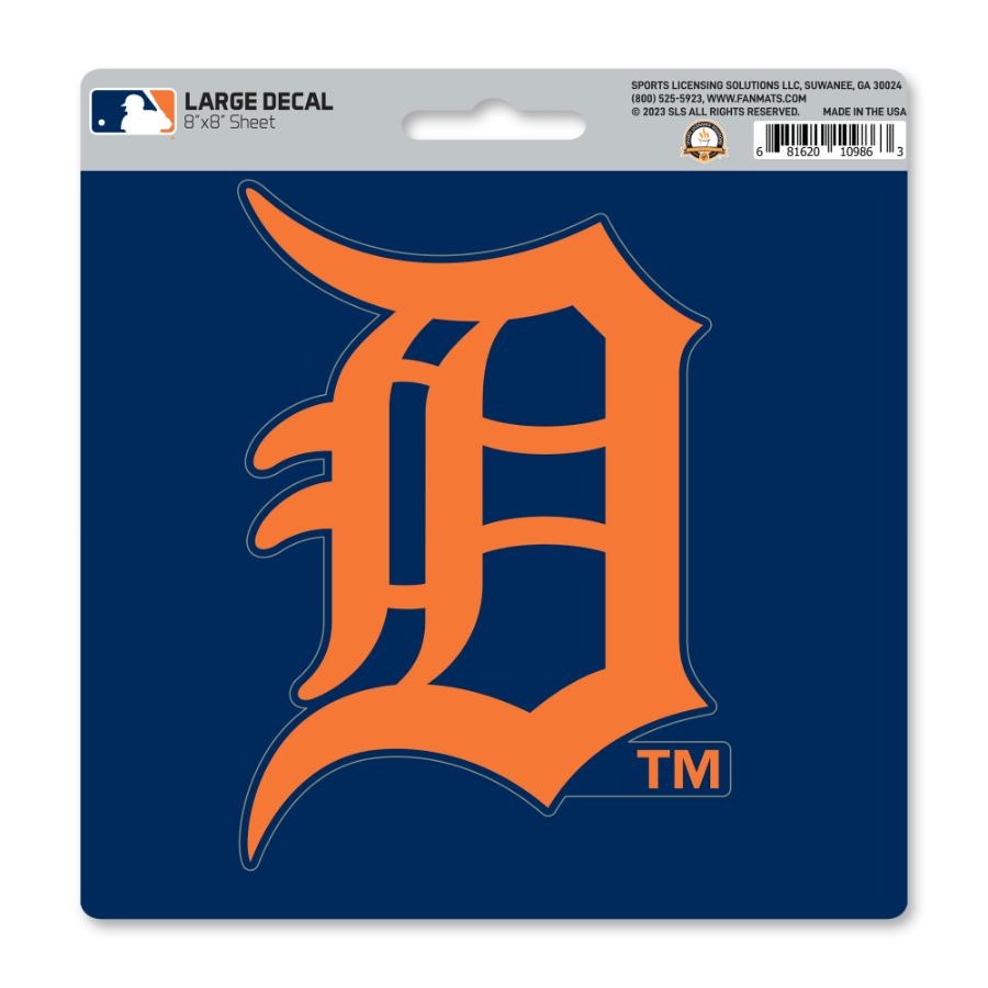 Detroit Tigers - 8x8 Vinyl Sticker at Sticker Shoppe