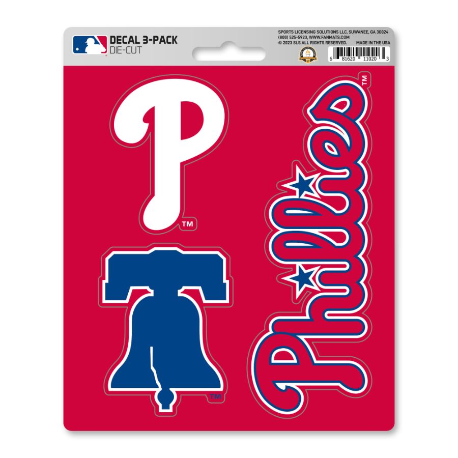 Philadelphia Phillies - Set Of 3 Sticker Sheet at Sticker Shoppe