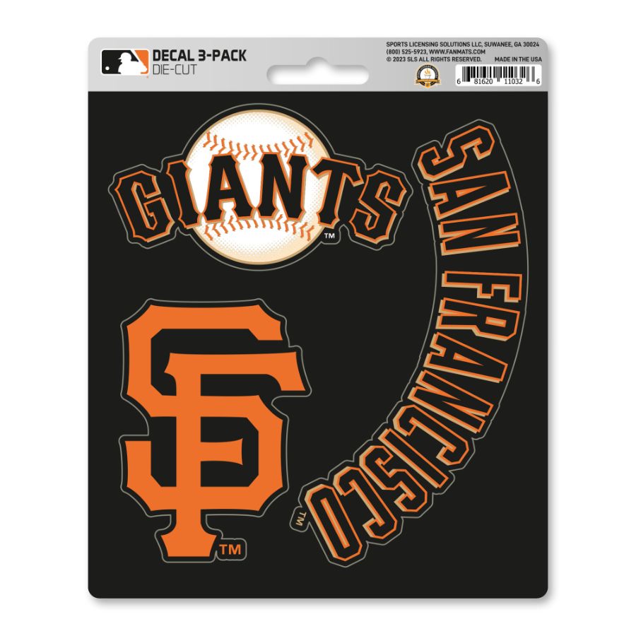 San Francisco Giants - Set Of 3 Sticker Sheet at Sticker Shoppe