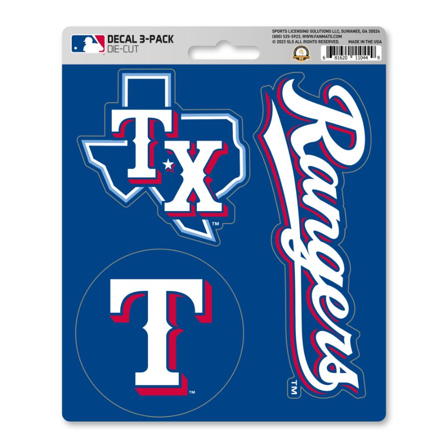 Texas Rangers - Set Of 3 Sticker Sheet at Sticker Shoppe