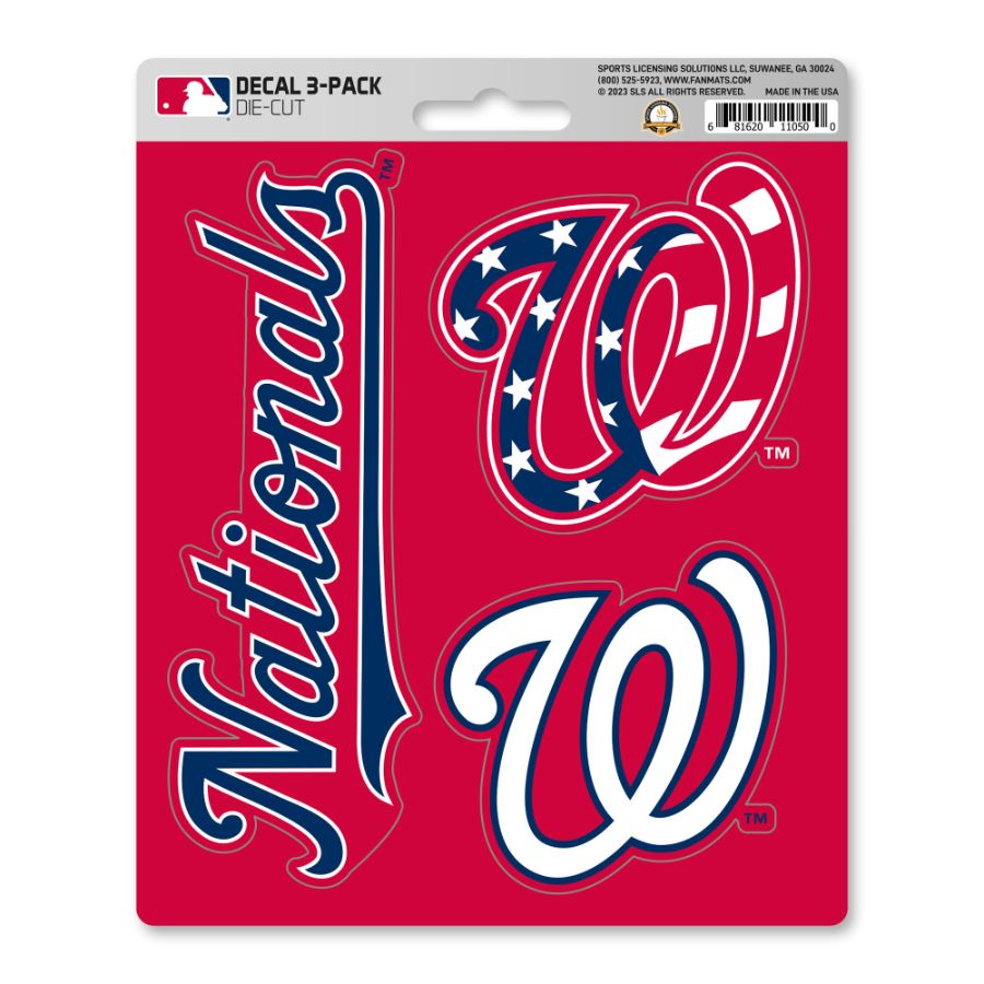 Washington Nationals - Set Of 3 Sticker Sheet at Sticker Shoppe