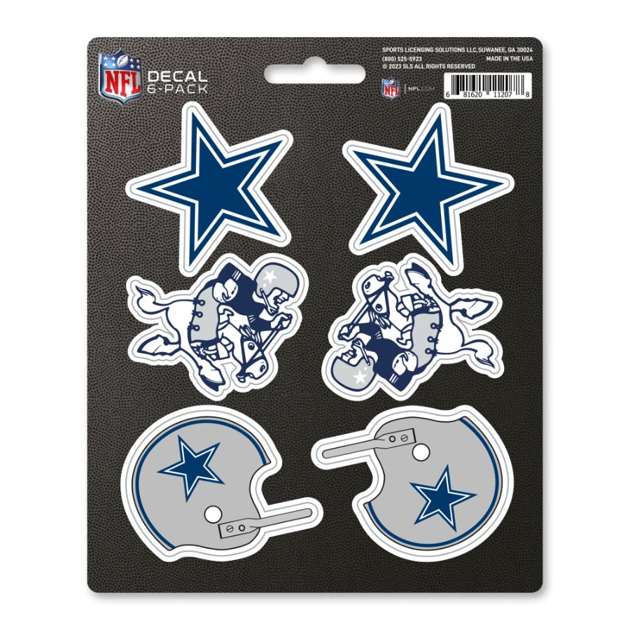 Dallas Cowboys Retro Vintage - Set Of 6 Sticker Sheet at Sticker Shoppe