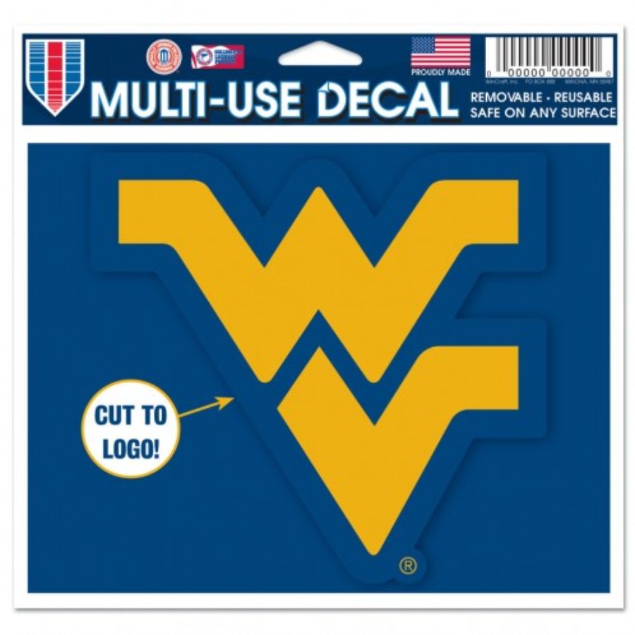 West Virginia University Mountaineers - 4.5x5.75 Die Cut Multi Use ...