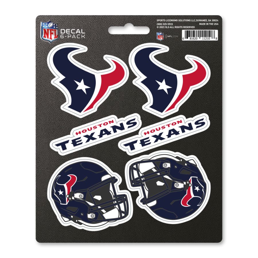 Houston Texans - Set Of 6 Sticker Sheet at Sticker Shoppe