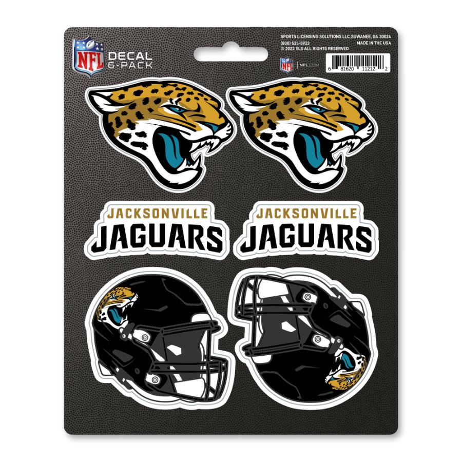 Jacksonville Jaguars - Set Of 6 Sticker Sheet at Sticker Shoppe