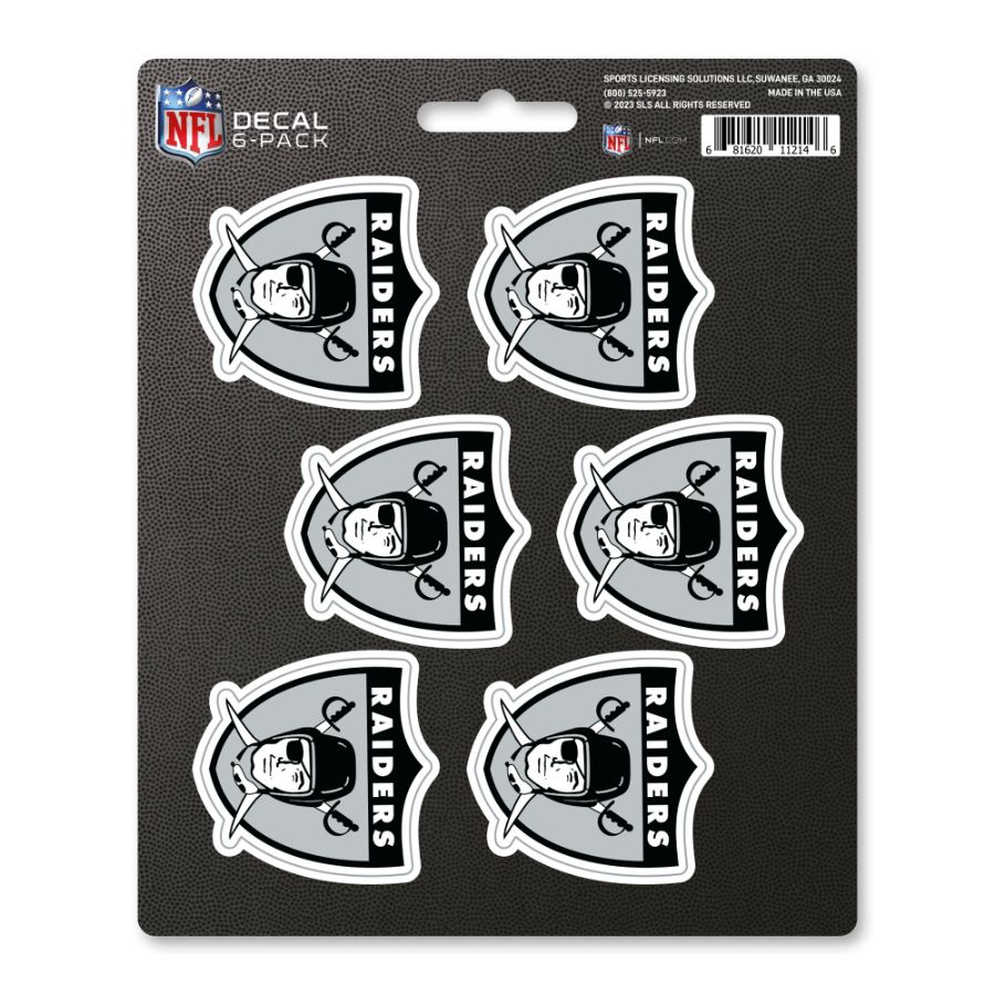 Las Vegas Raiders Retro Vintage - Set Of 6 Sticker Sheet at Sticker Shoppe