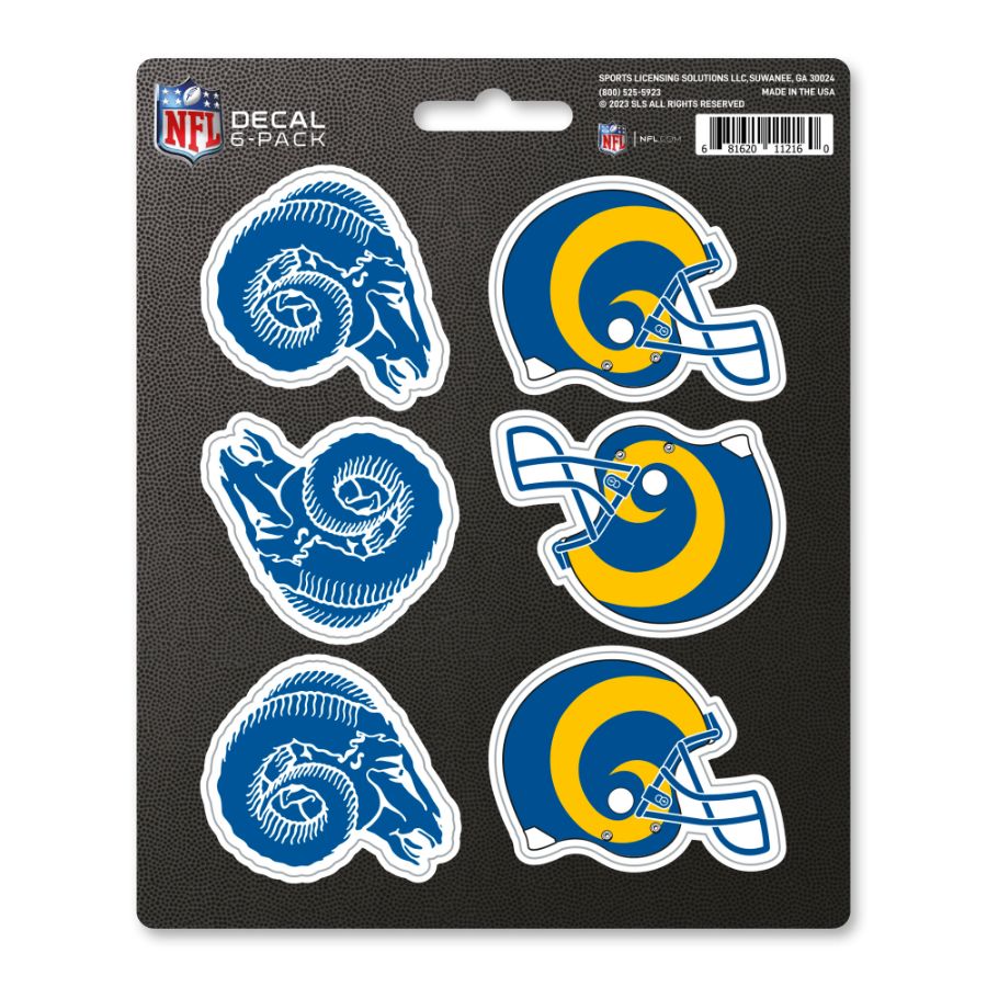Los Angeles Rams Retro Vintage - Set Of 6 Sticker Sheet at Sticker Shoppe