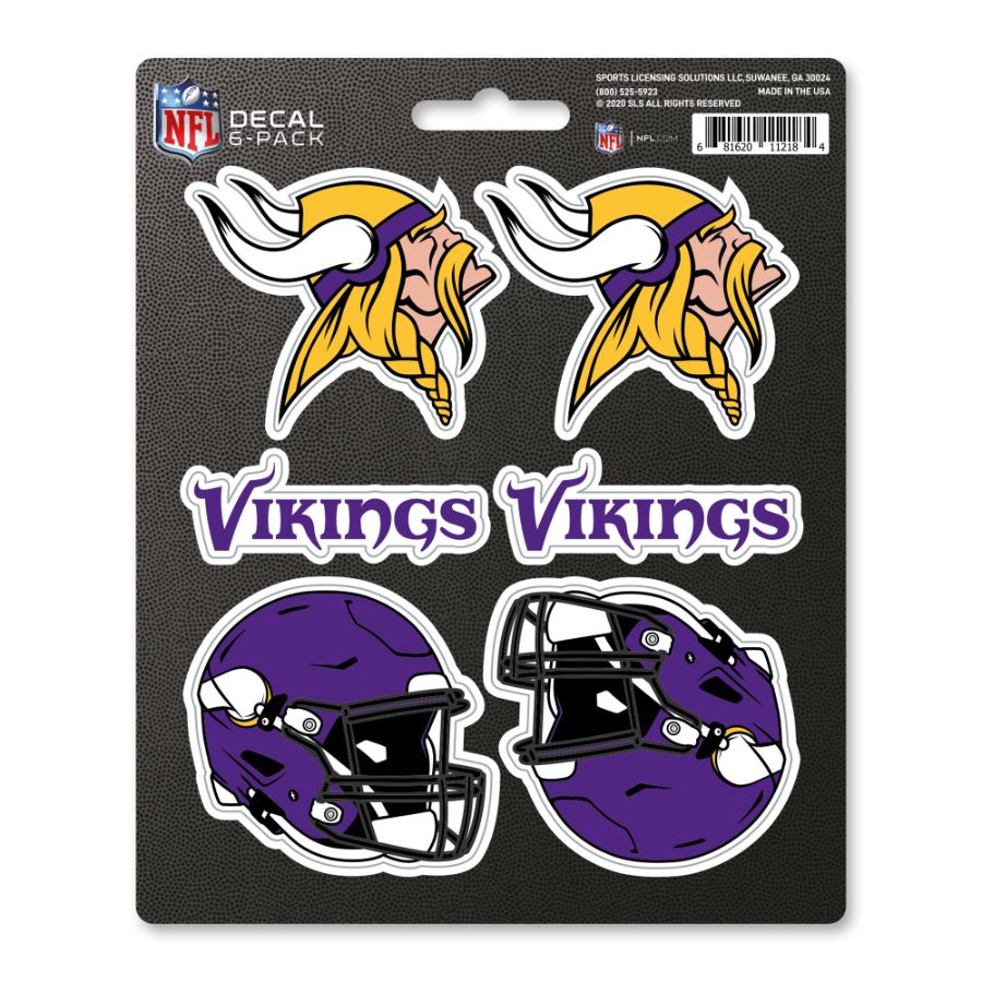 Minnesota Vikings Sticker Sheet of 6 at Sticker Shoppe