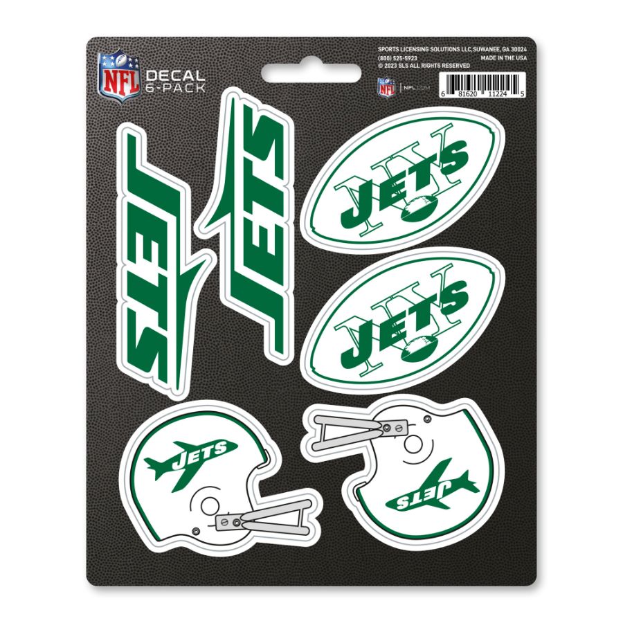 New York Jets Retro Vintage - Set Of 6 Sticker Sheet at Sticker Shoppe