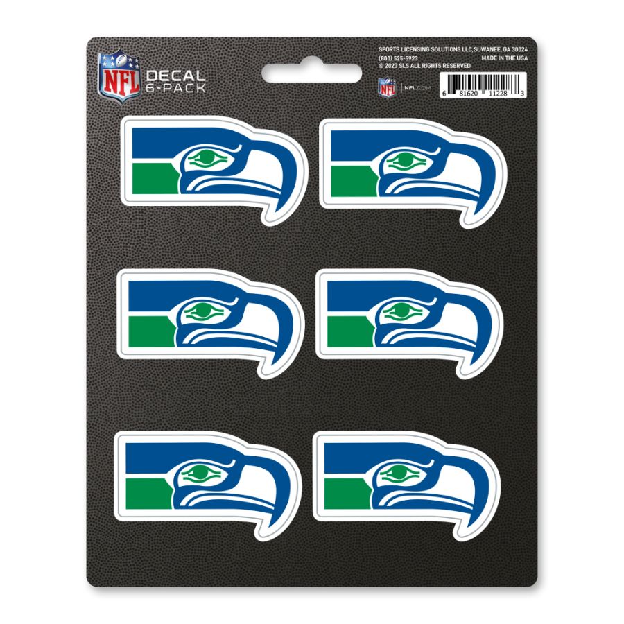 Seattle Seahawks Retro Vintage - Set Of 6 Sticker Sheet at Sticker Shoppe
