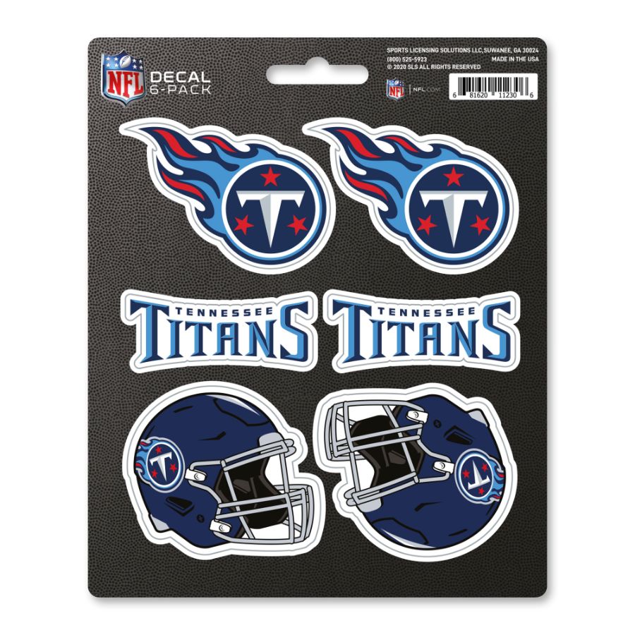 Tennessee Titans - Set Of 6 Sticker Sheet at Sticker Shoppe