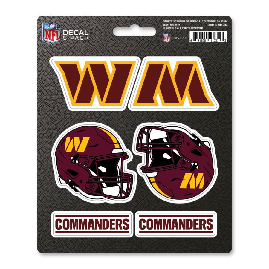 Washington Commanders - Set Of 6 Sticker Sheet at Sticker Shoppe