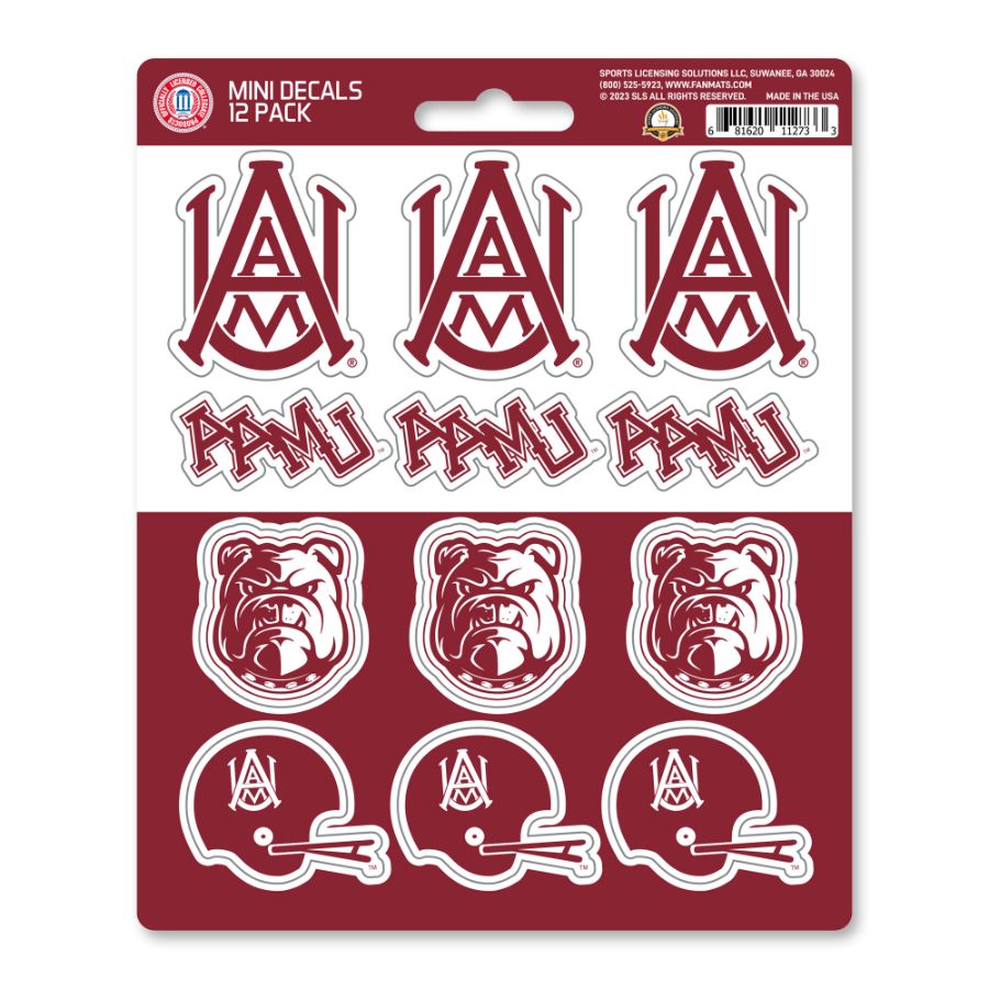 Alabama A&M University Bulldogs - Set Of 12 Sticker Sheet at Sticker Shoppe