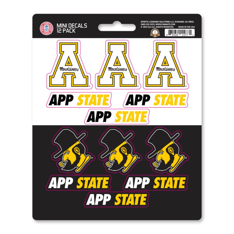 Appalachian State University Mountaineers - Set Of 12 Sticker Sheet at ...