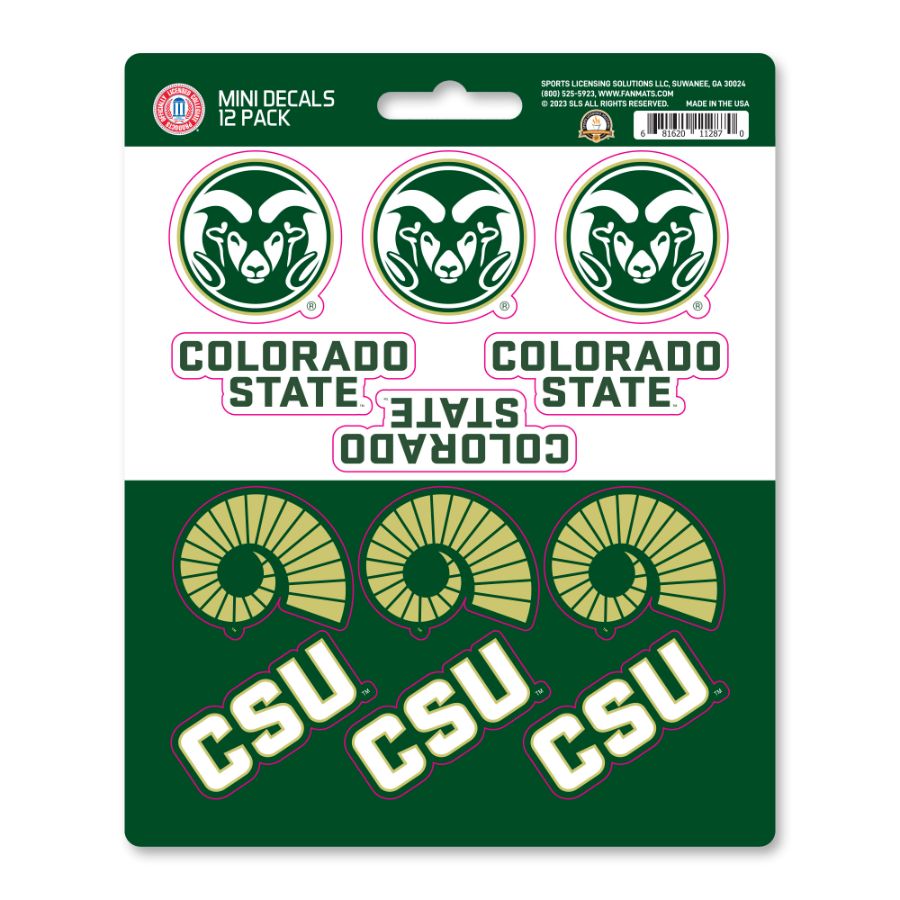 Colorado State University Rams - Set Of 12 Sticker Sheet at Sticker Shoppe