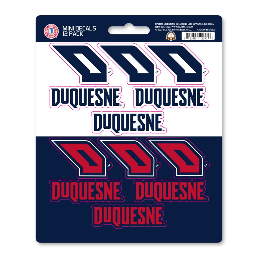 Duquesne University Dukes - Set Of 12 Sticker Sheet at Sticker Shoppe