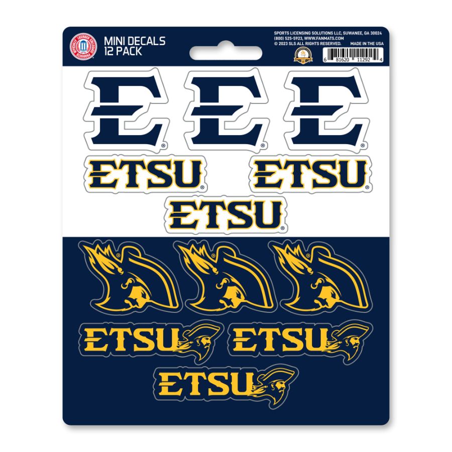 East Tennessee State University Buccaneers - Set Of 12 Sticker Sheet at ...