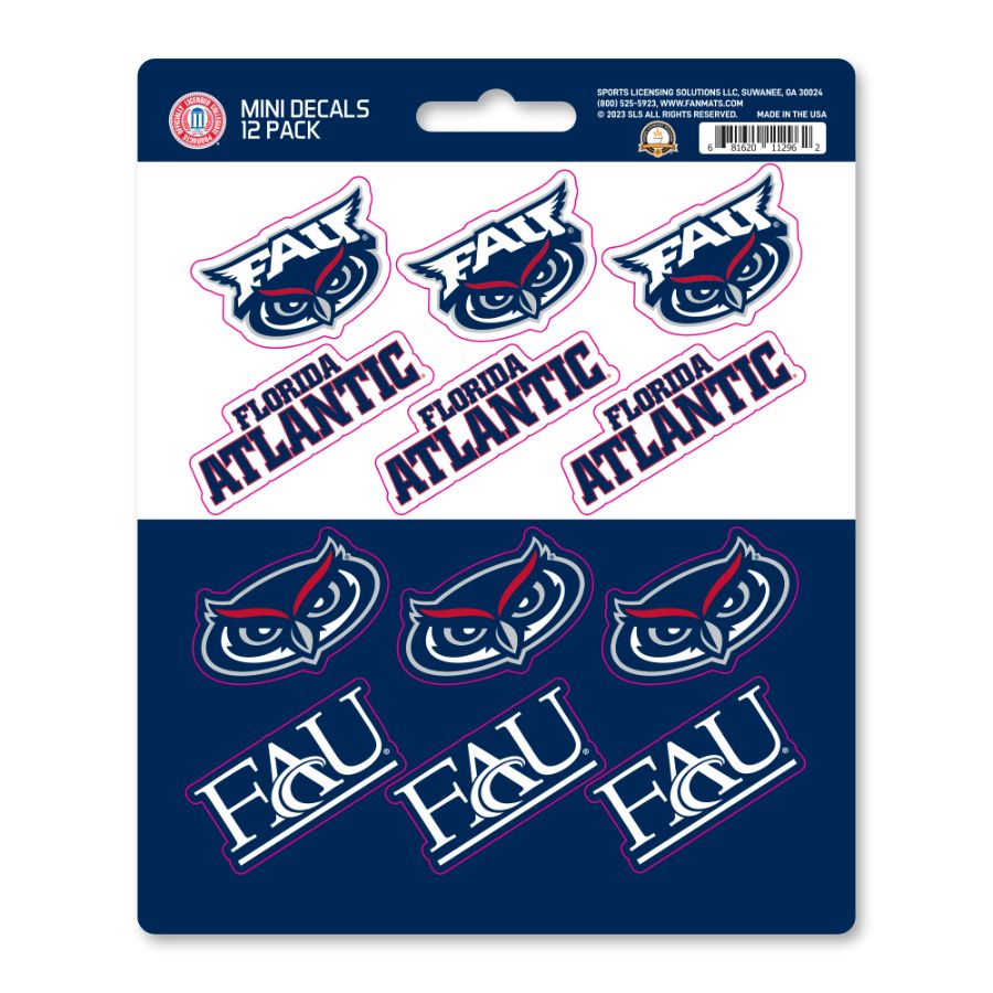 Florida Atlantic University Owls - Set Of 12 Sticker Sheet at Sticker ...
