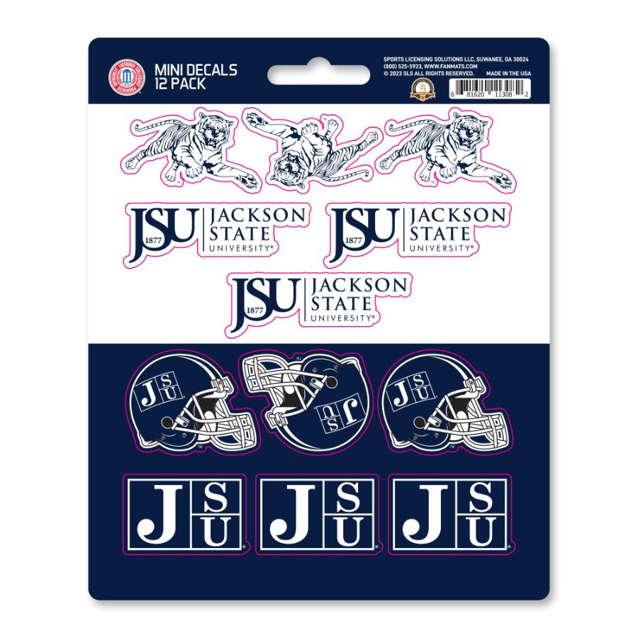 Jackson State University Tigers - Set Of 12 Sticker Sheet at Sticker Shoppe