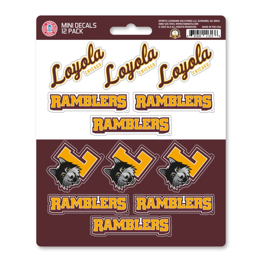 Loyola University Ramblers - Set Of 12 Sticker Sheet at Sticker Shoppe