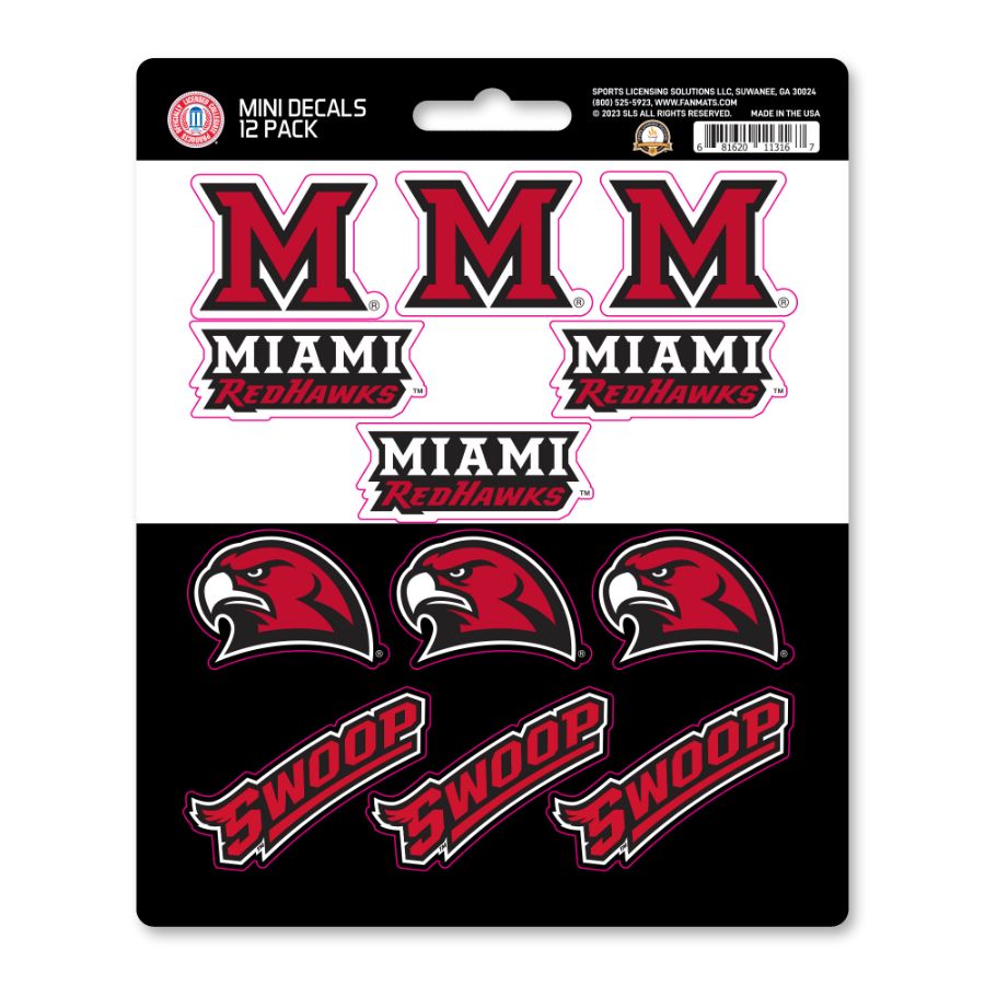 Miami University Redhawks Sticker Sheet of 12 at Sticker Shoppe