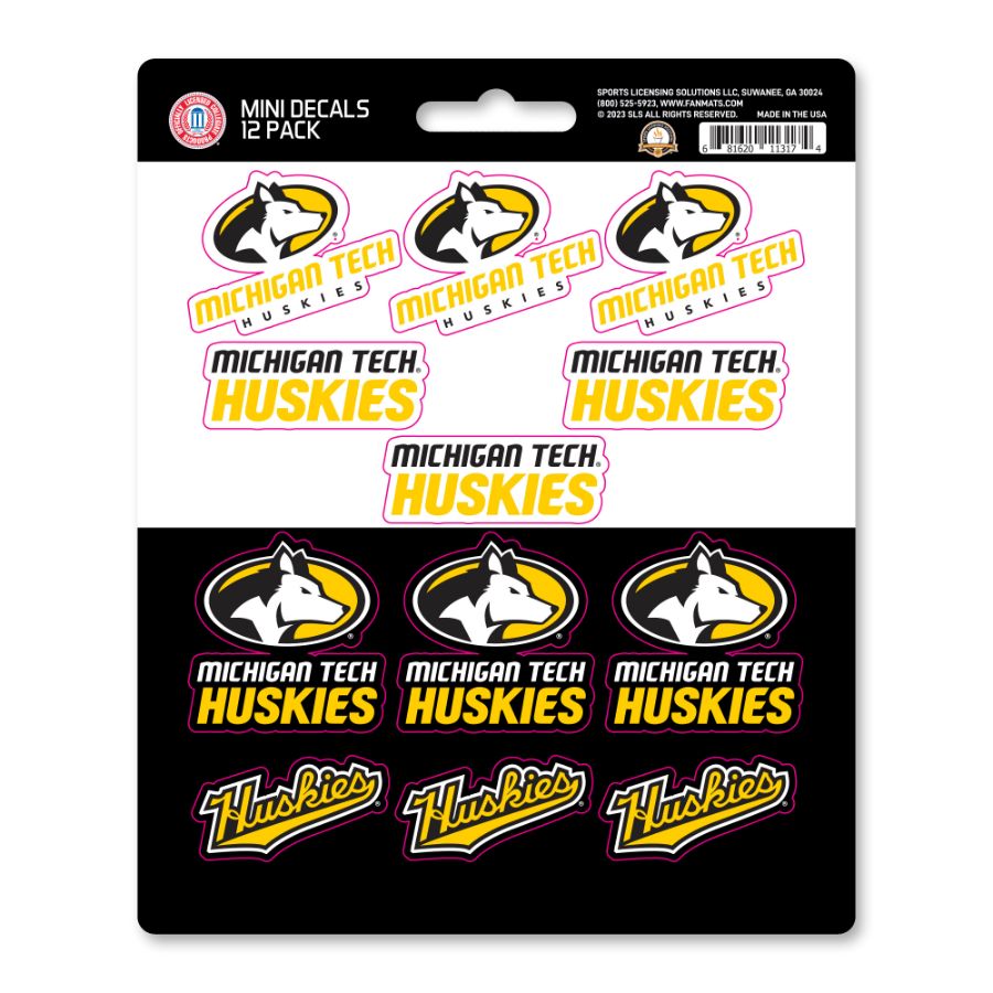 Michigan Technological University Huskies - Set Of 12 Sticker Sheet at ...