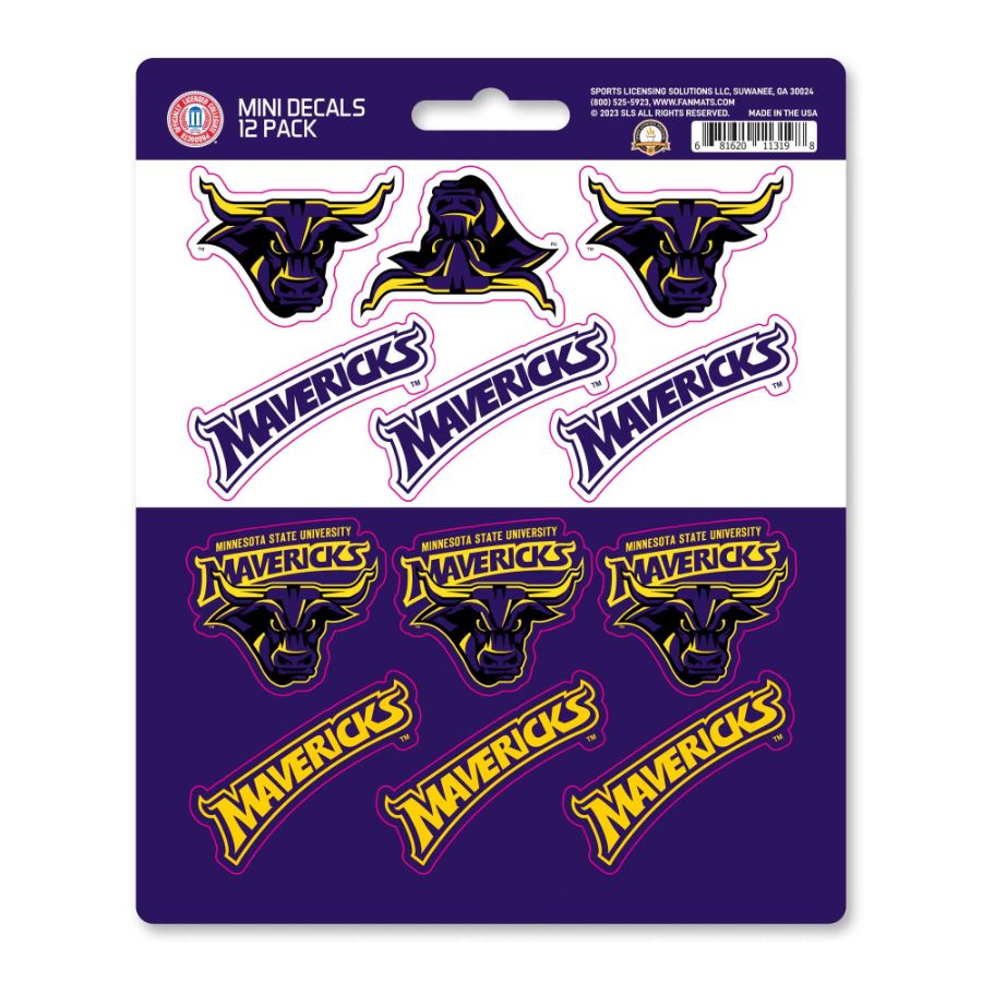 Minnesota State University Mankato Mavericks - Set Of 12 Sticker Sheet ...