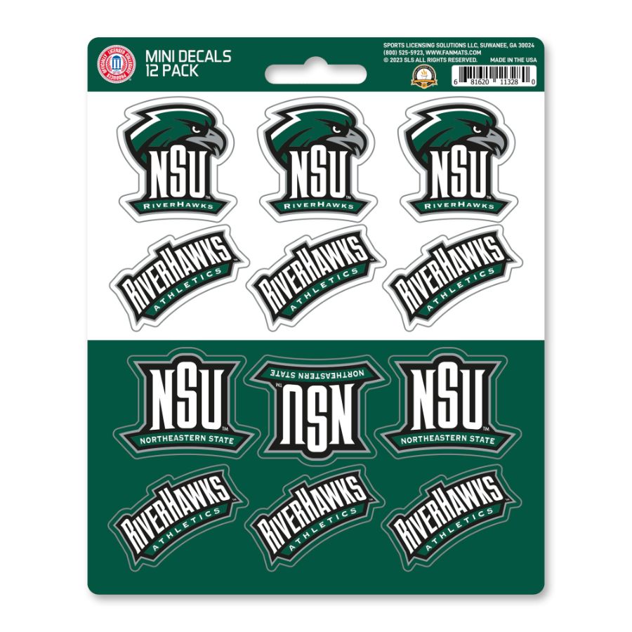 Northeastern State University RiverHawks - Set Of 12 Sticker Sheet at ...