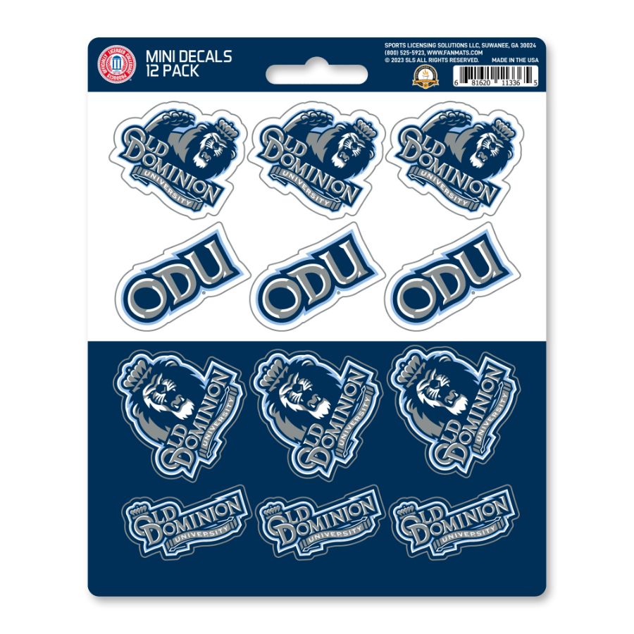 Old Dominion University Monarchs - Set Of 12 Sticker Sheet at Sticker ...