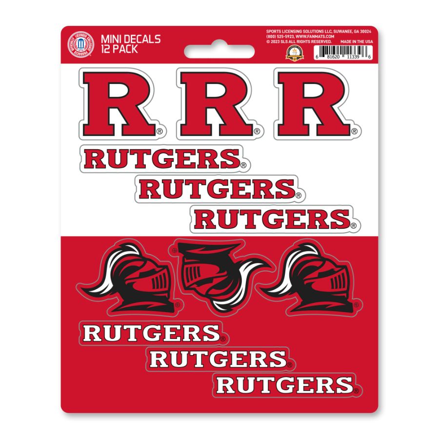 Rutgers University Scarlet Knights - Set Of 12 Sticker Sheet at Sticker ...