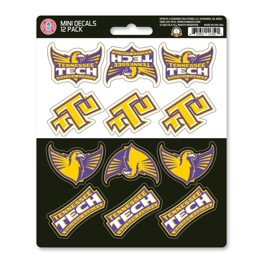 Tennessee Technological University Golden Eagles Sticker Sheet of 12 at ...