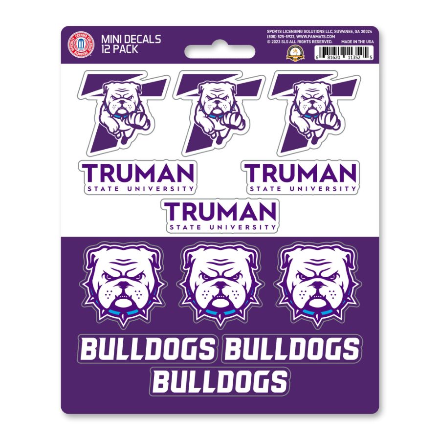 Truman State University Bulldogs - Set Of 12 Sticker Sheet at Sticker ...