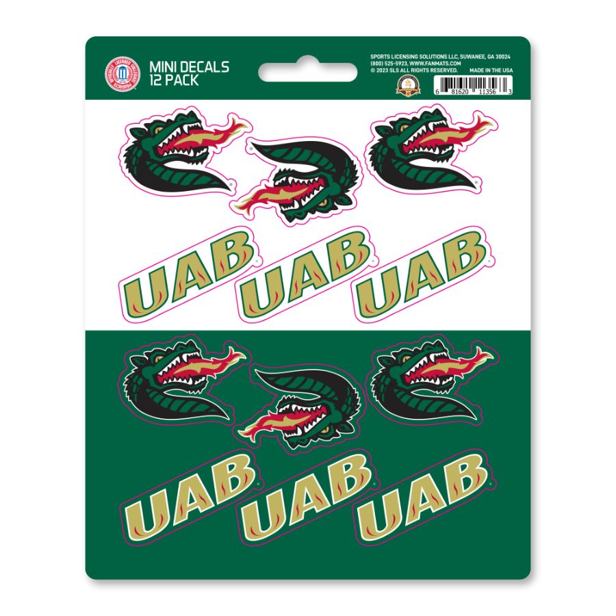 University Of Alabama At Birmingham Blazers UAB - Set Of 12 Sticker ...